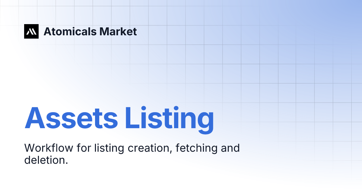 Assets Listing | Atomicals Market